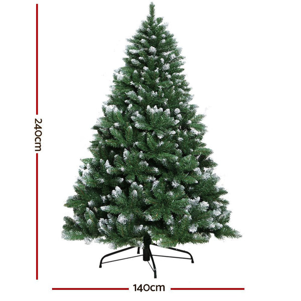 8FT / 2.4M Snow Tipped Christmas Tree – 1400 Tips