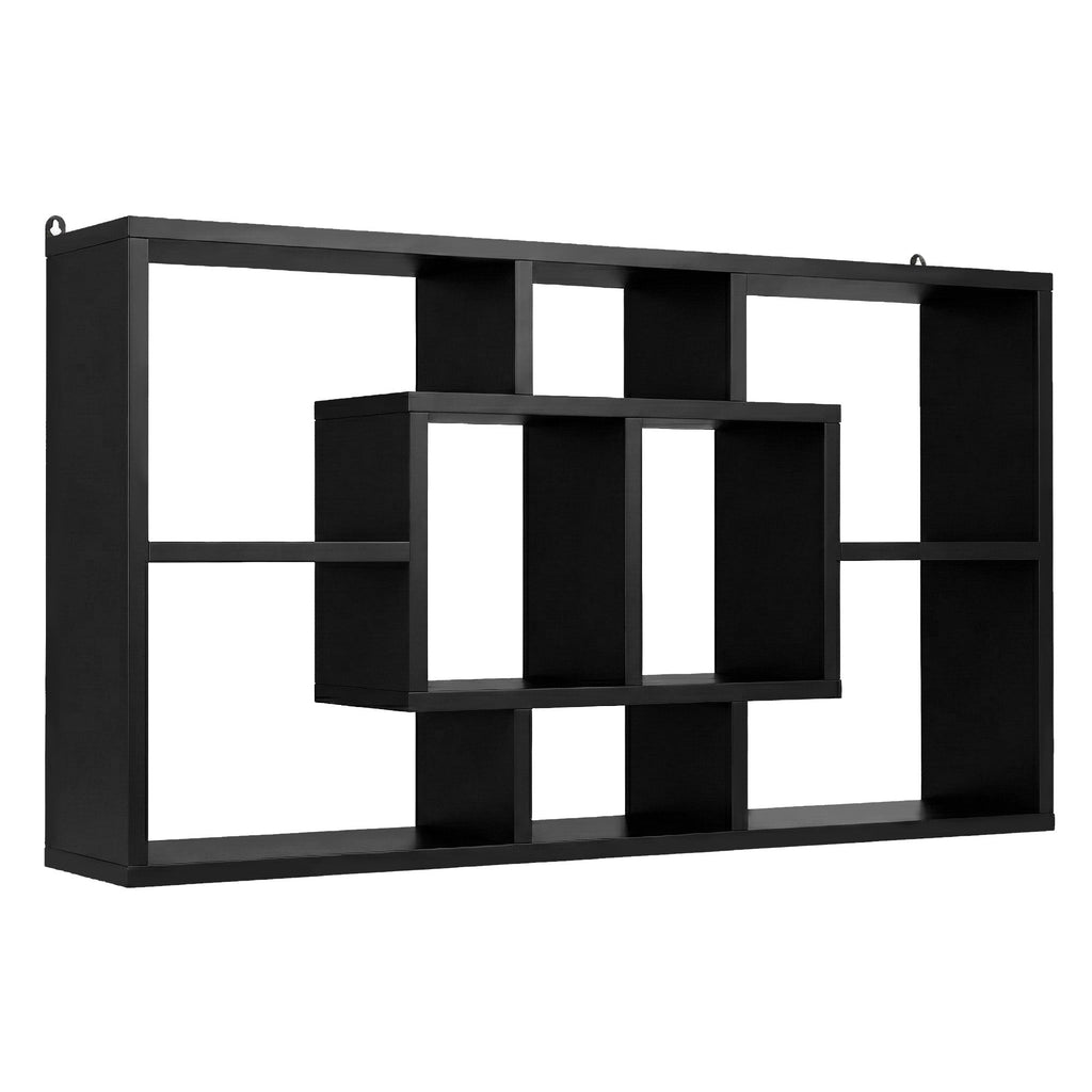 Floating Wall Shelves Bookshelf Black - Furniture > Living Room ...