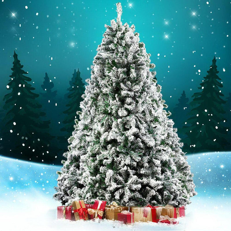 7FT / 2.1M Snowy Christmas Tree – 1106 Tips
