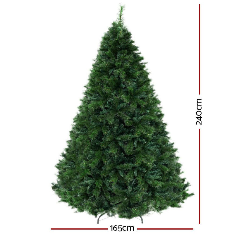 8FT / 2.4M Pine Needle Christmas Tree – 2100 Tips – Classic Full Design